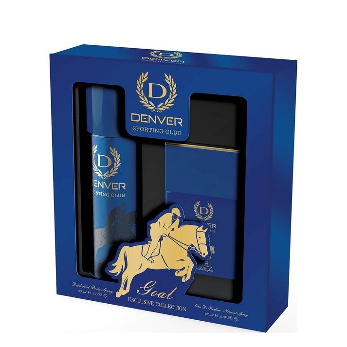 DENVER Sporting Club Goal Gift Set for Men - Deo (165ML) + Perfume (60 ...